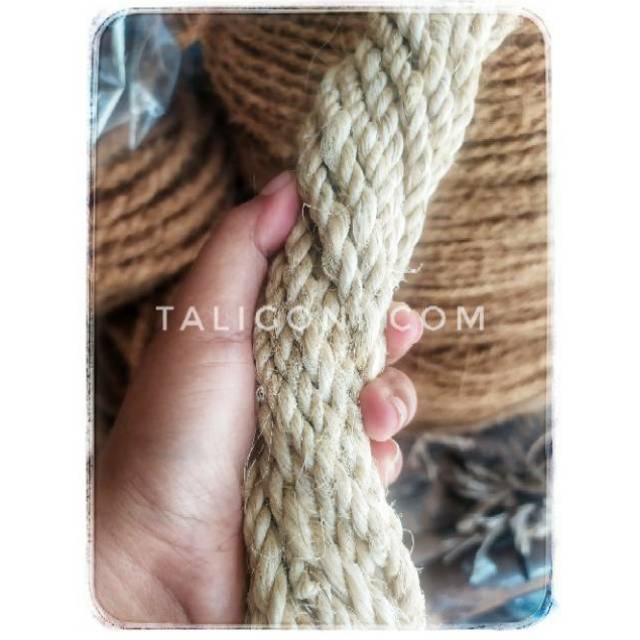 Jual Tali rami putih serat nanas 8mm ikat 8meter | Shopee Indonesia