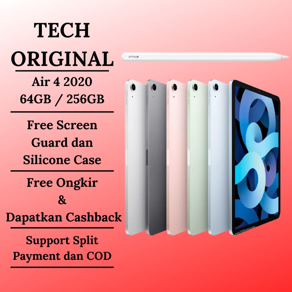 Jual iPd Air 4 10.9" 2020 64GB WlFl Only CPO | Shopee Indonesia