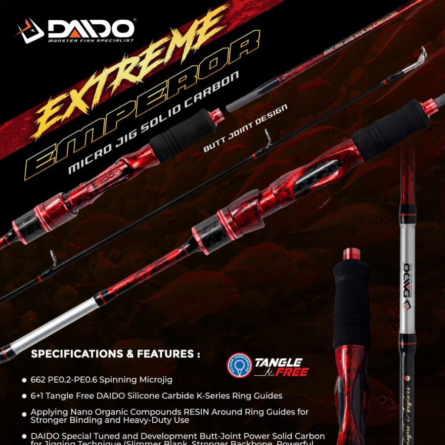 Jual joran daido emperor extreme micro jig 662 198 cm | Shopee Indonesia