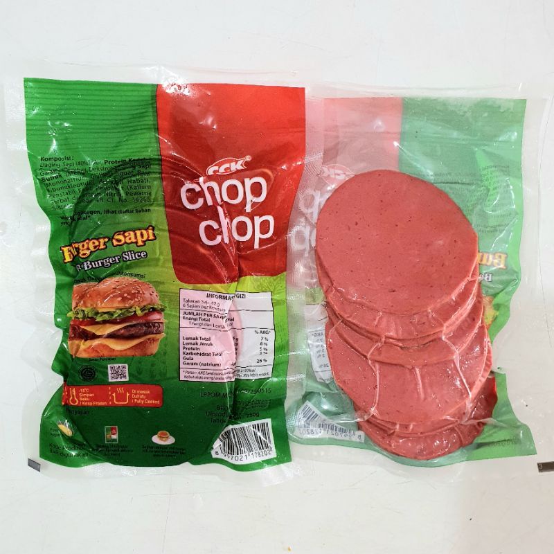 Jual Chop Chop Burger Sapi Slice 250 gr | Shopee Indonesia