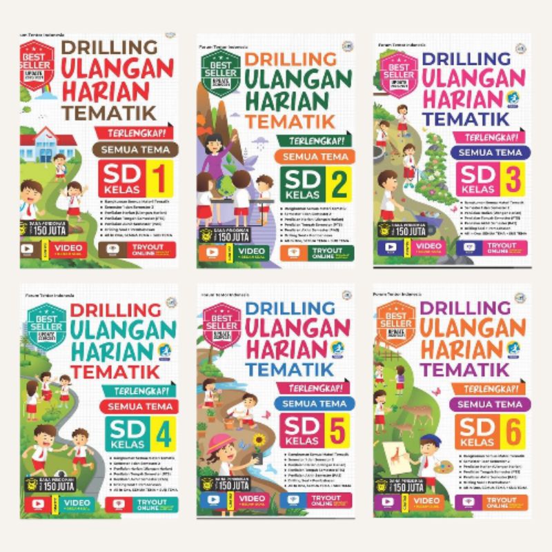 Jual BUKU SOAL SD 1-6 DRILLING ULANGAN HARIAN TEMATIK | Shopee Indonesia