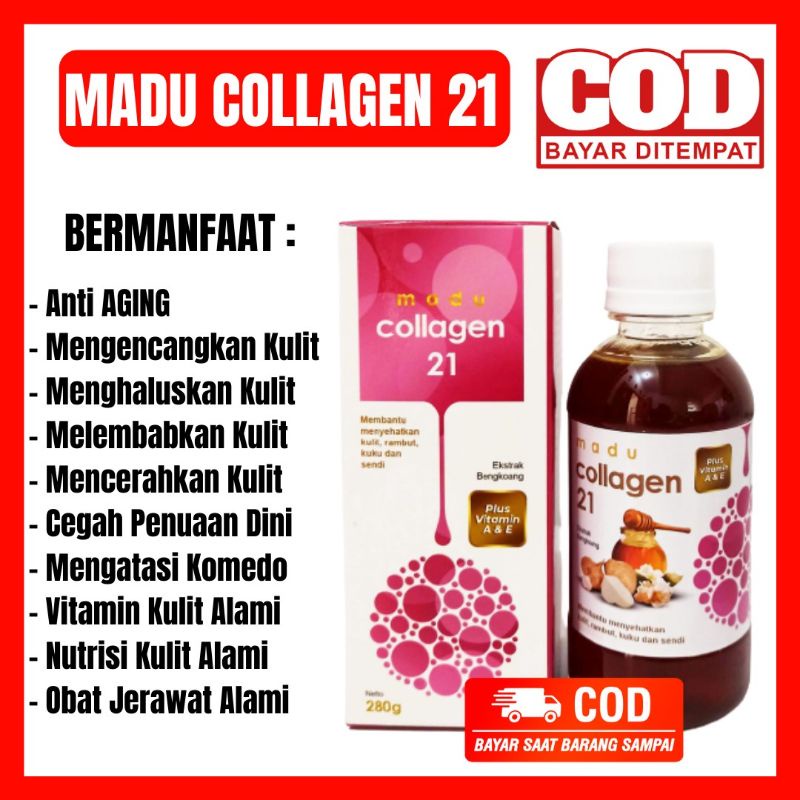 Jual Madu Collagen 21 Herbal Membantu Cegah Penuaan Dini Anti Aging ...