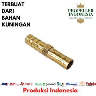 Jual Sambungan Selang Kuningan Lurus Kompresor 5/16Inch Neple 2 Cabang ...