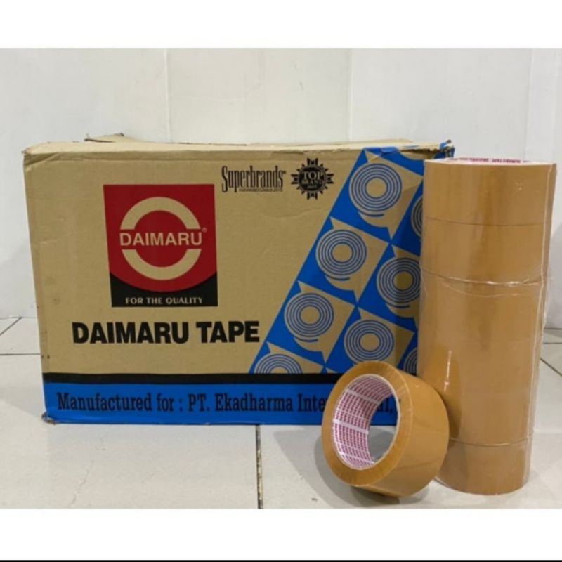 Jual Lakban bening coklat Daimaru 48mm x 90 yard ( 1 roll ) | Shopee Indonesia