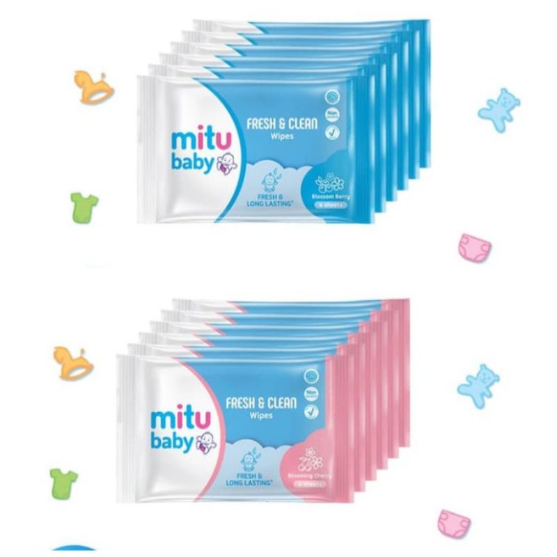 Jual Mitu Baby Fresh & Clean Wipes 4 Sheets 3 Pcs (Random) | Shopee ...