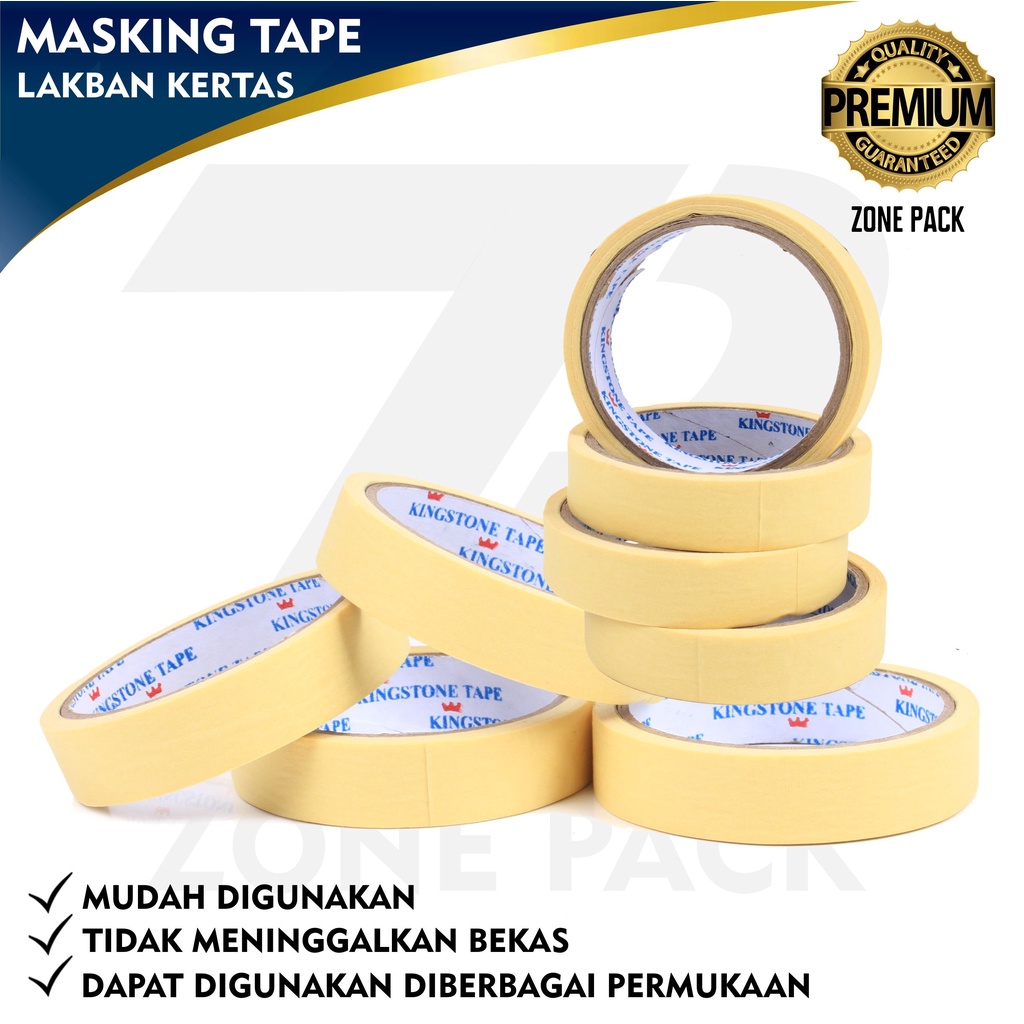 Jual Lakban Kertas l Masking Tape 1 inch l Kertas Lem l Solasi l ...