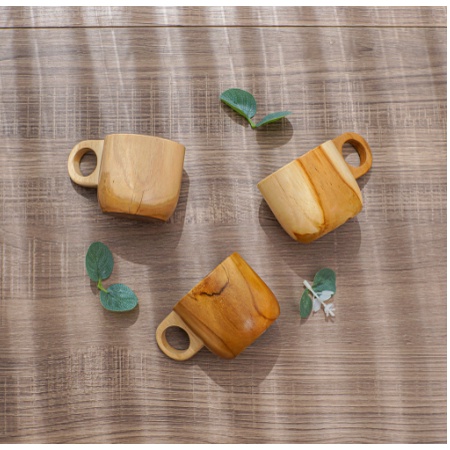 Jual HOMIE Cangkir Kayu Jati Kopa / Cangkir Kopi Teh / Wooden Glass ...