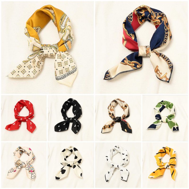 Jual Syal leher syal pramugari scraf sutra 50x50 syal kepala syal tas ...