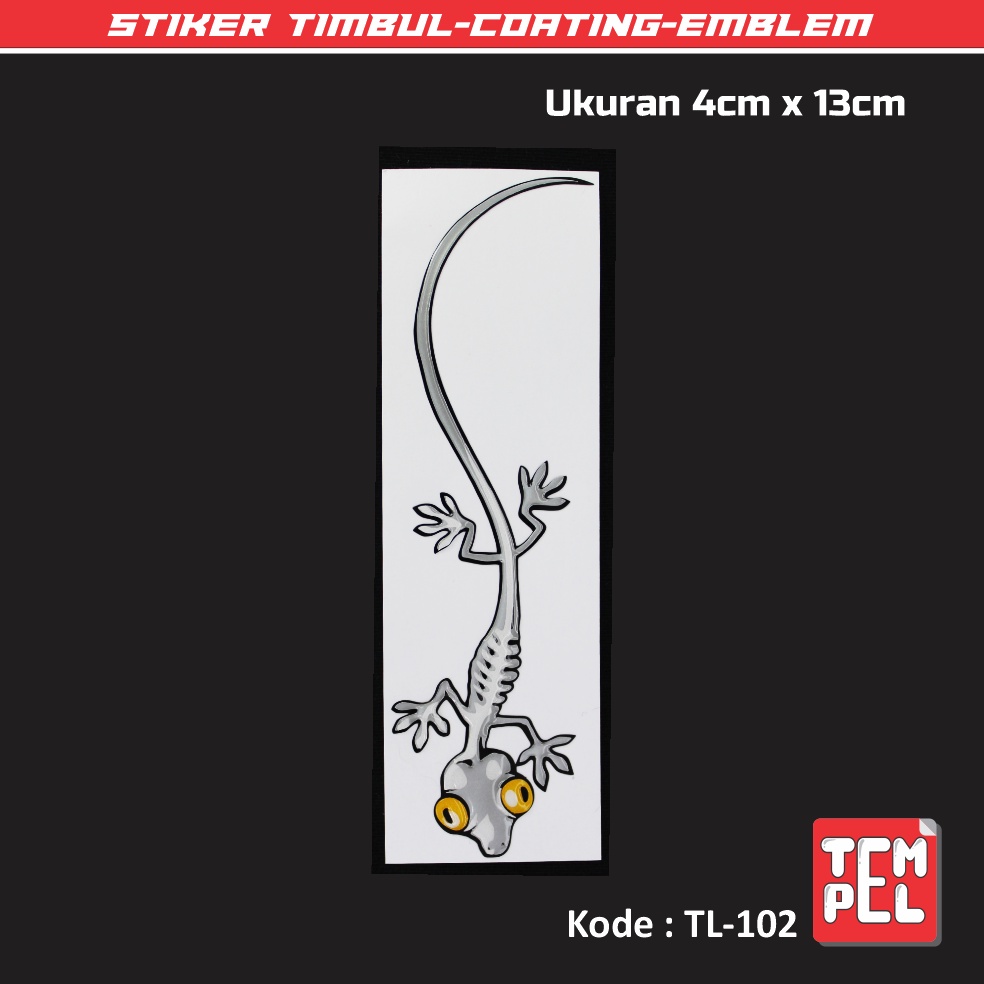 Jual Stiker Timbul/Coating/Emblem/Embos/3D Cicak Ekor Panjang | Shopee ...