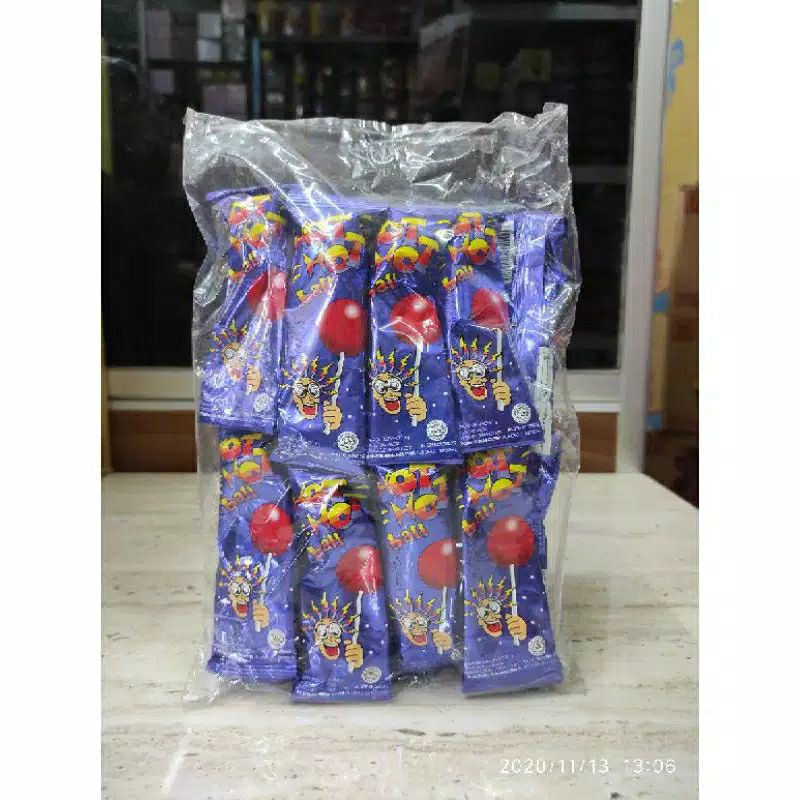 Jual permen hbm hot hot ball mangga permen tangkai permen lollipop ...