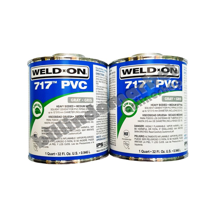 Jual 0.946L Heavy Bodied Glue Lem WELD ON 717 PVC GRAY | Shopee Indonesia