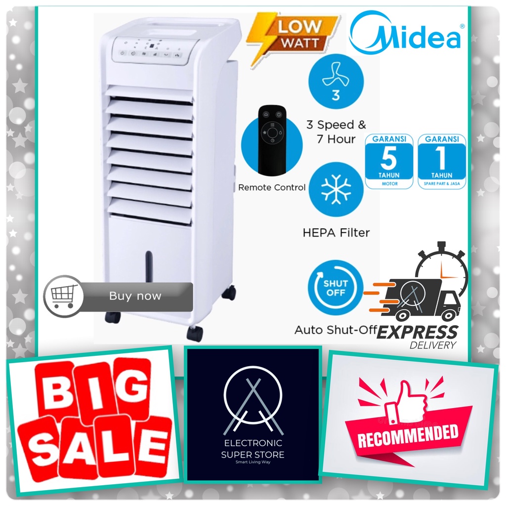 Jual MIDEA AIR COOLER 6L AC100-A AC100A AC 100A LOW WATT FAST COOLING ...