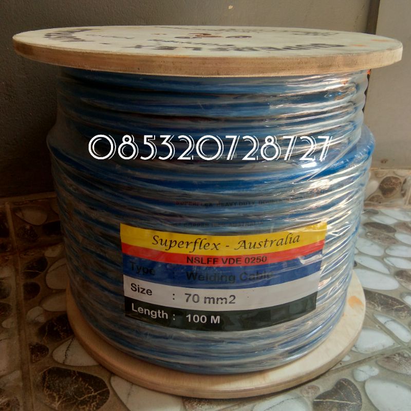 Jual kabel las 70 mm 100 meter Superflex Australia ll welding cable 70 ...