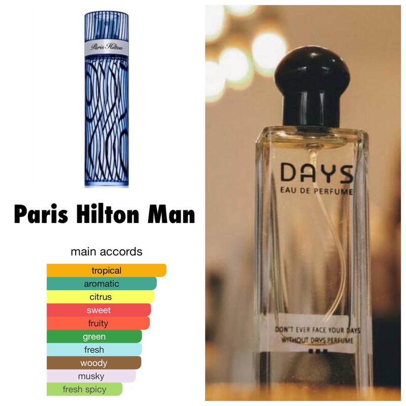 Jual DAYS PARFUME inspired by Paris Hilton Man | Shopee Indonesia