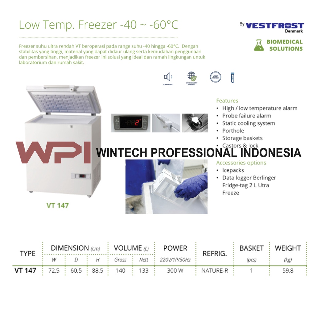 Jual Gea VT 147 VT147 VT-147 Medical Refrigerator Low Temp Freezer ...