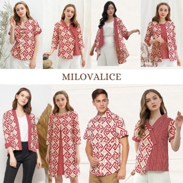Jual Jual BAJU BATIK COUPLE FAMILY - DRESS BATIK IMLEK NATAL - BRICK ...