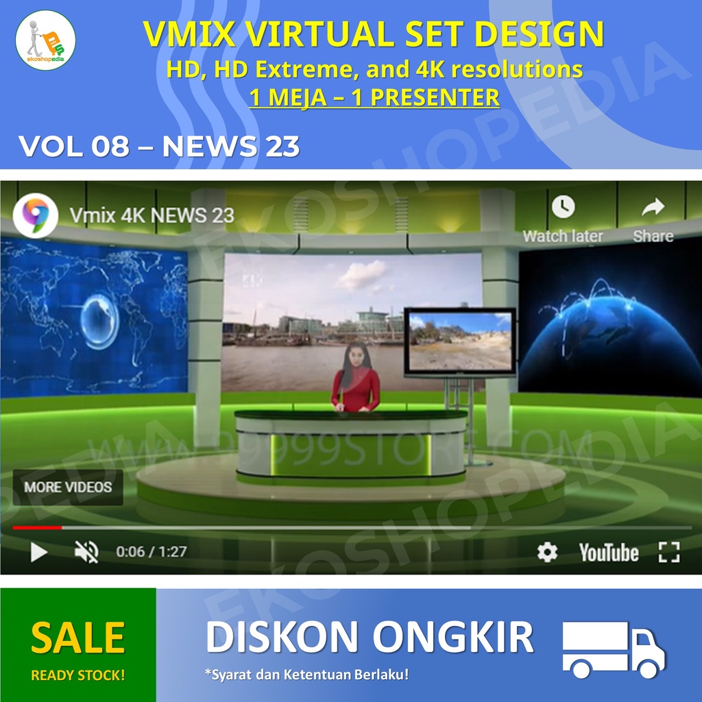 Jual VMIX VIRTUAL SET DESIGN 4K - 1 MEJA 1 PRESENTER v1.4 | Shopee ...