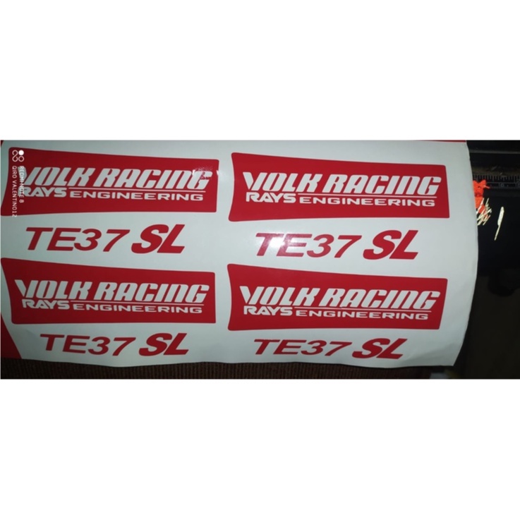 Jual Sticker 4Pcs untuk Volk Racing 4pcs TE37 SL variasi velk mobil ...