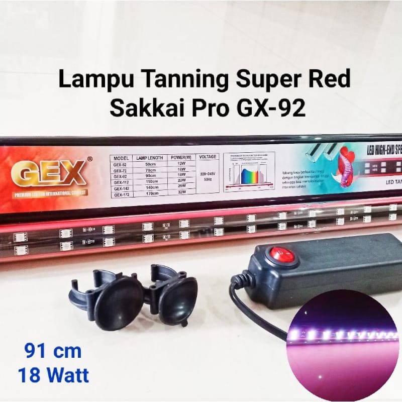 Jual LAMPU AQUARIUM LED TANNING CELUP GEX T8-92 GEX-92 / GEX 92 / GEX-112 / GEX 112 / Lampu ...