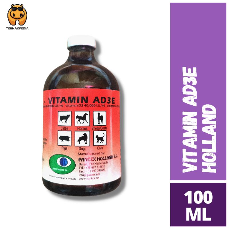 Jual Vitamin AD3E Holland - Vitamin Sapi Manjur - AD3E Vitamin Injeksi 100ml | Shopee Indonesia