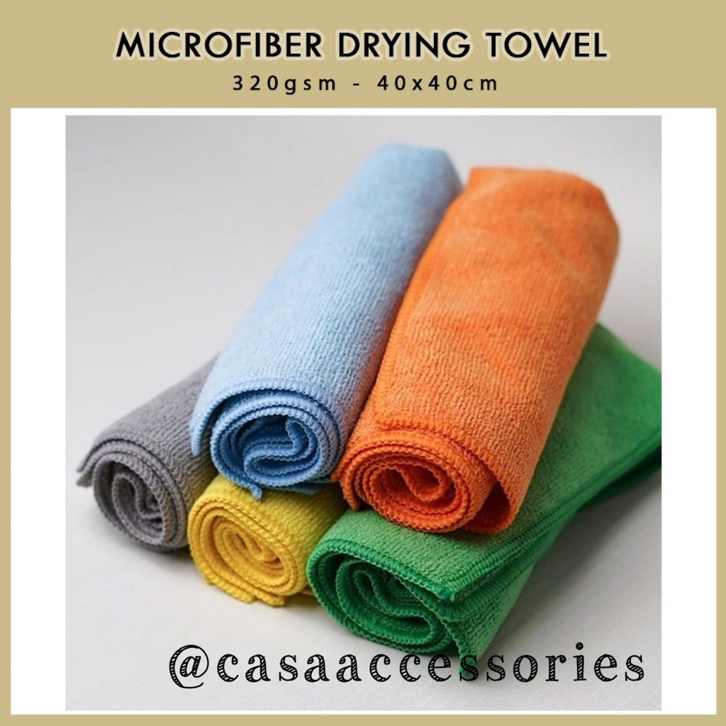 Jual Kain Microfiber 40x40 Handuk Kecil Lap Meja Mobil Serbaguna 320GSM ...