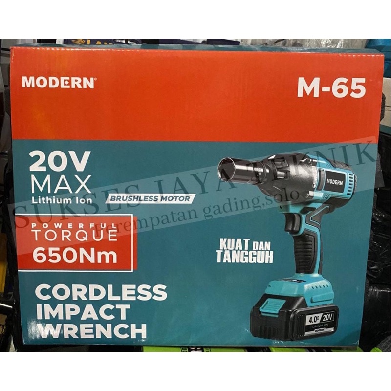 Jual bisa utk buka ban mobil RYU atau modern M65 Cordless Impact Wrench ...