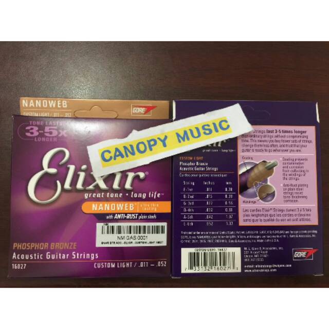 Jual Senar gitar akustik 0.11 Elixir ORI | Shopee Indonesia