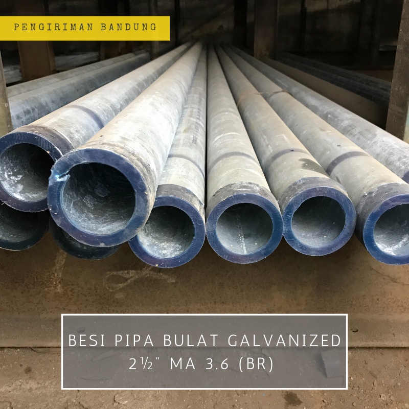 Jual Besi Pipa Bulat Galvanized 2½"ma 3.6mm (br) | Shopee Indonesia
