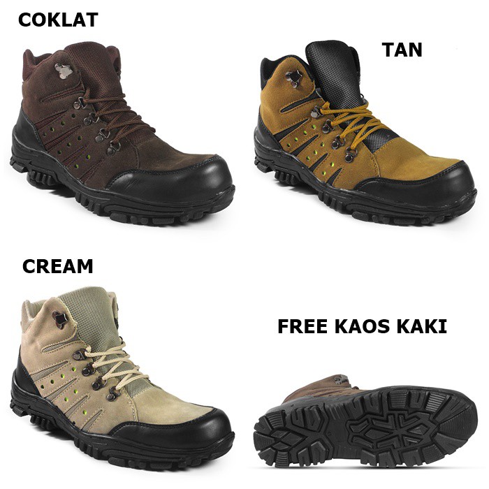 Jual sepatu boots crocodile macan safety ujung besi | Shopee Indonesia