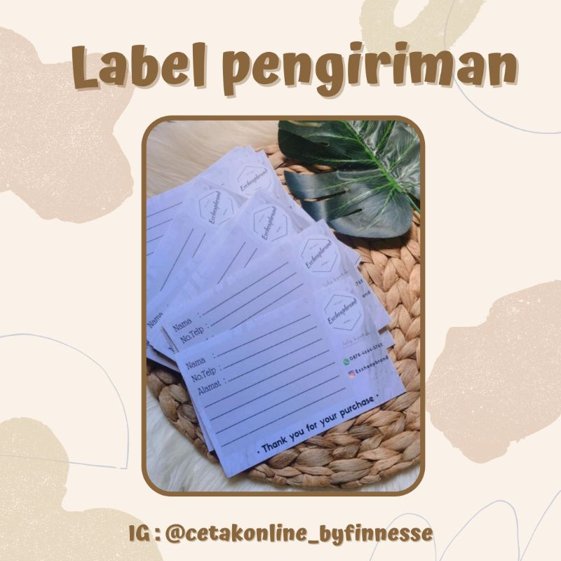Jual LABEL PENGIRIMAN | STICKER PENGIRIMAN | Shopee Indonesia