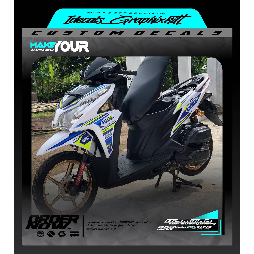 Jual 00276 sticker decals fullbody honda vario tema racing bebas custom ...