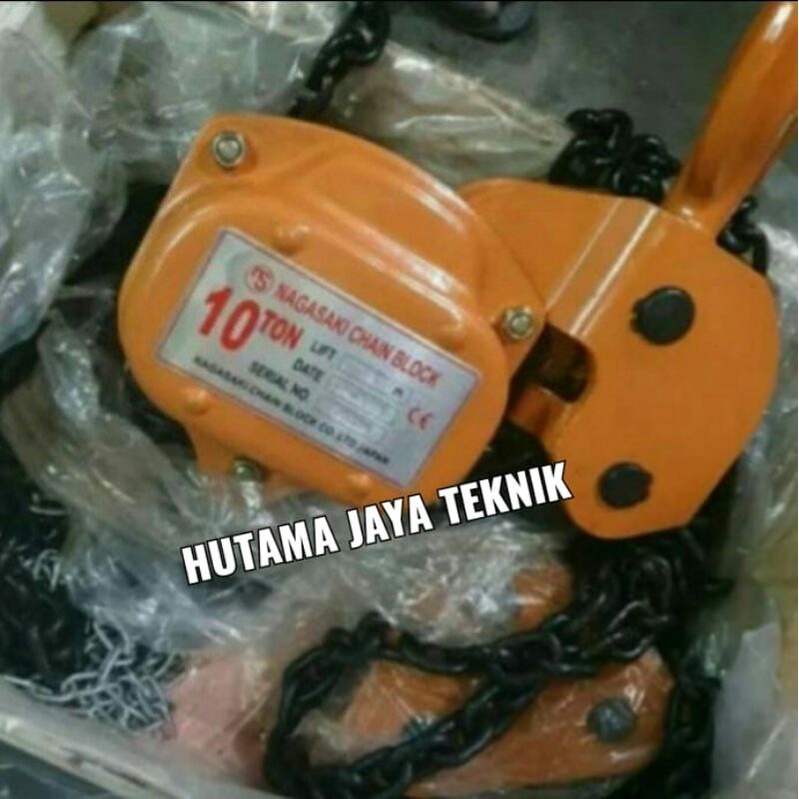 Jual Chain Block Blok Katrol Takel Derek Nagasaki 10 Ton 10T 15 Meter ...