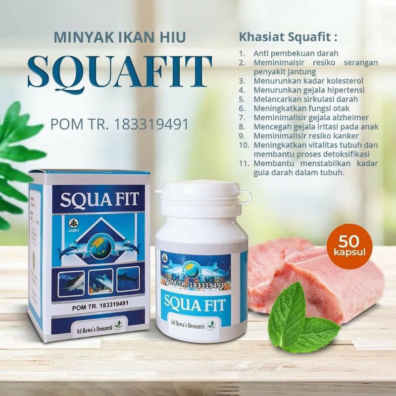 Jual SQUAFIT 50 kapsul Minyak Ikan Hiu Omega Squalene | Salmon Fish ...