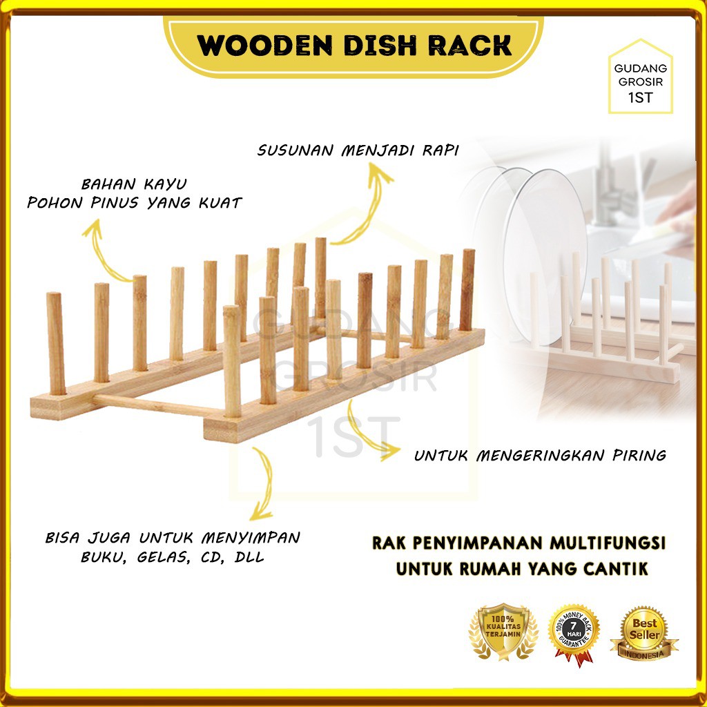 Jual Rak Piring Kayu | Rak Piring Kayu Mini | Rak Kayu Serbaguna ...