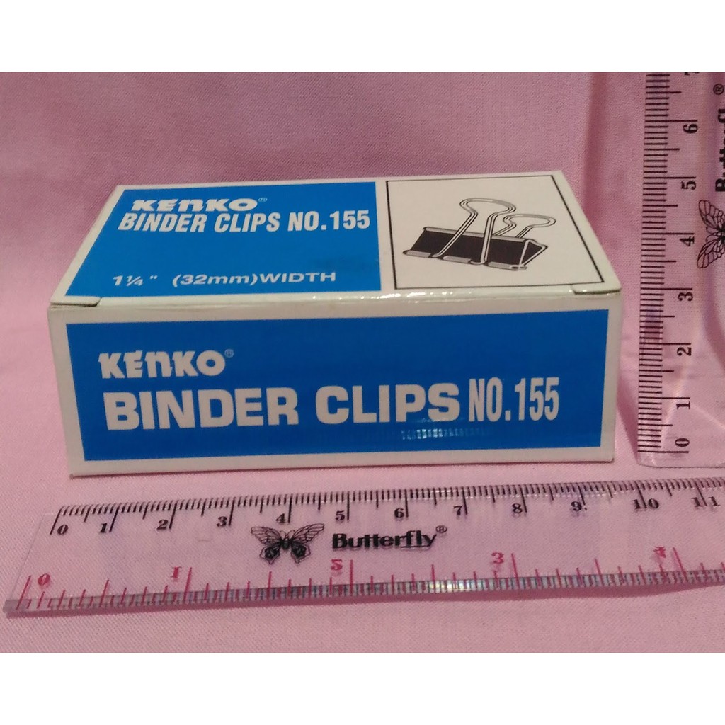 Jual Binder Clips Clip Klip no 155 Penjepit Kertas 1pack = 12pcs Bagus ...