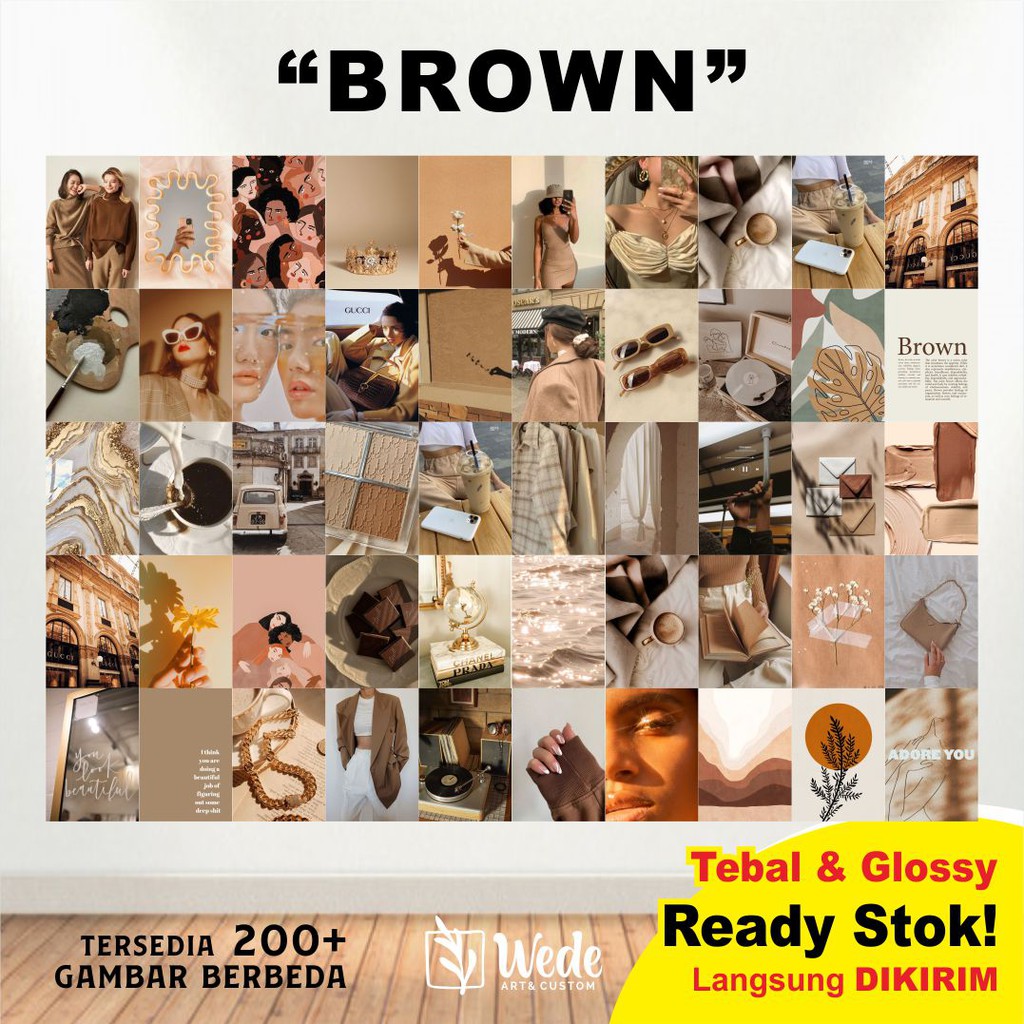 Jual "BROWN" POSTER DINDING TEMA VINTAGE BROWN AESTHETIC TUMBLR WALL ...