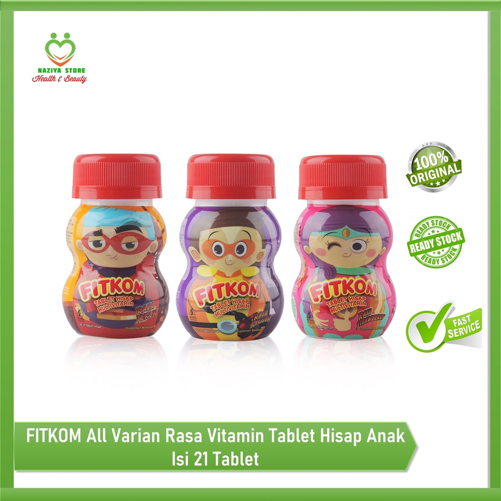 Jual Fitkom Tablet Hisap 21 Tablet / Vitamin Anak / multivitamin ...