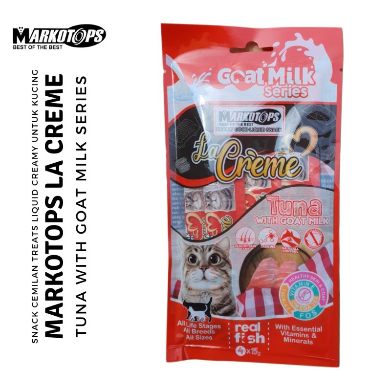 Jual Markotops La Creme Tuna with Goat Milk 15gr x 4pc Merah - Cemilan ...