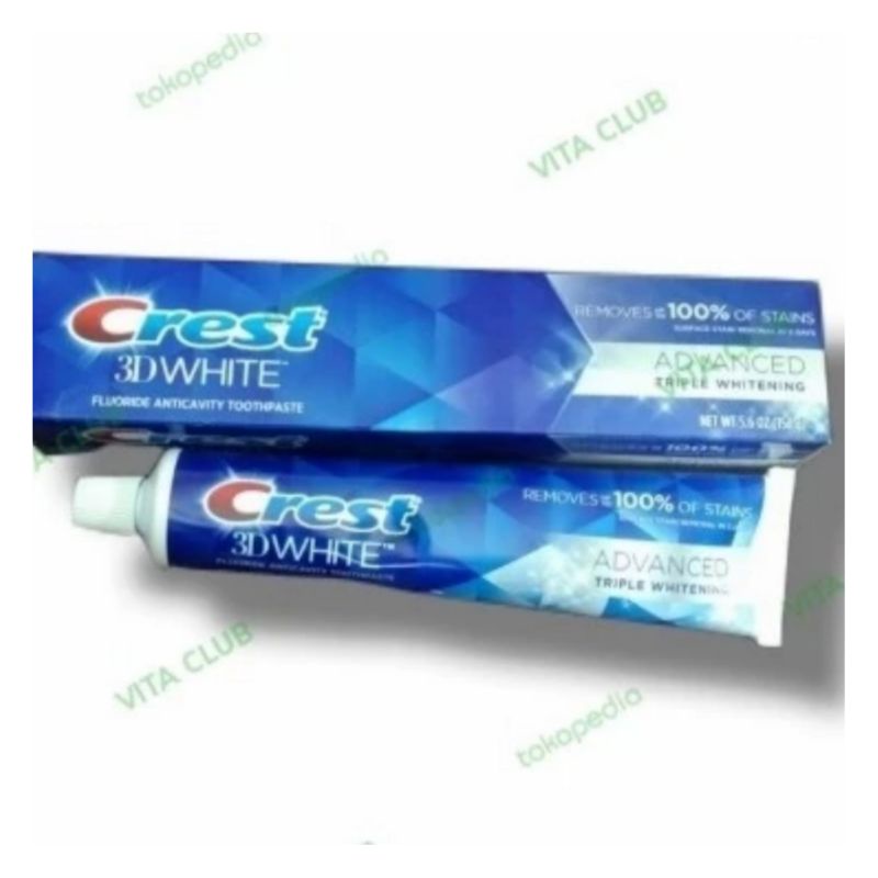Jual Crest 3D White Advanced Triple Whitening 158gr pasta gigi crest ...