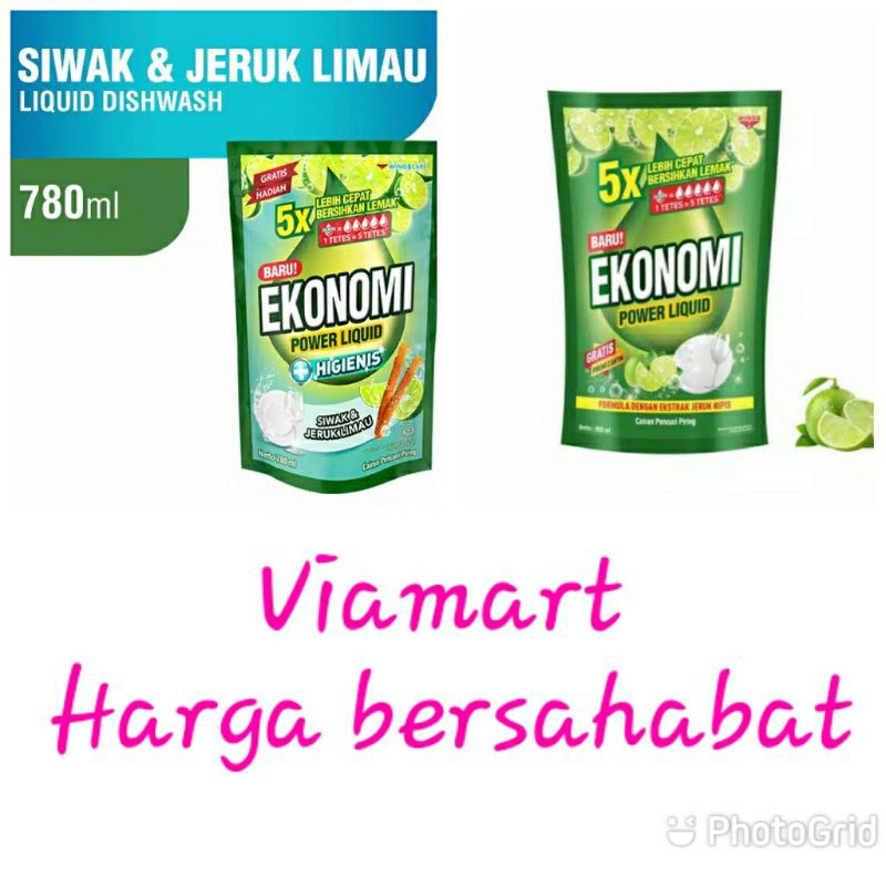 Jual EKONOMI POWER LIQUID JERUK NIPIS 780ML | Shopee Indonesia