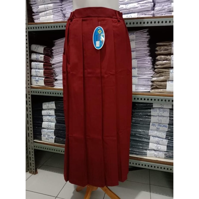 Jual ROK /BAWAHAN REMPEL PANJANG SERAGAM SEKOLAH MERAH SD MEREK "SERAGAM" | Shopee Indonesia