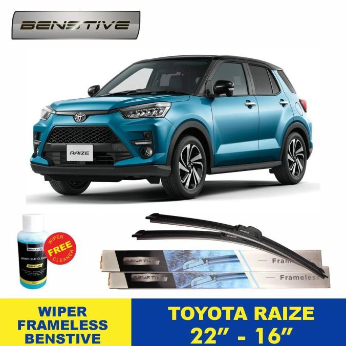 Jual Wiper Frameless Benstive Toyota Raize ukuran 22 dan 16 inch ...