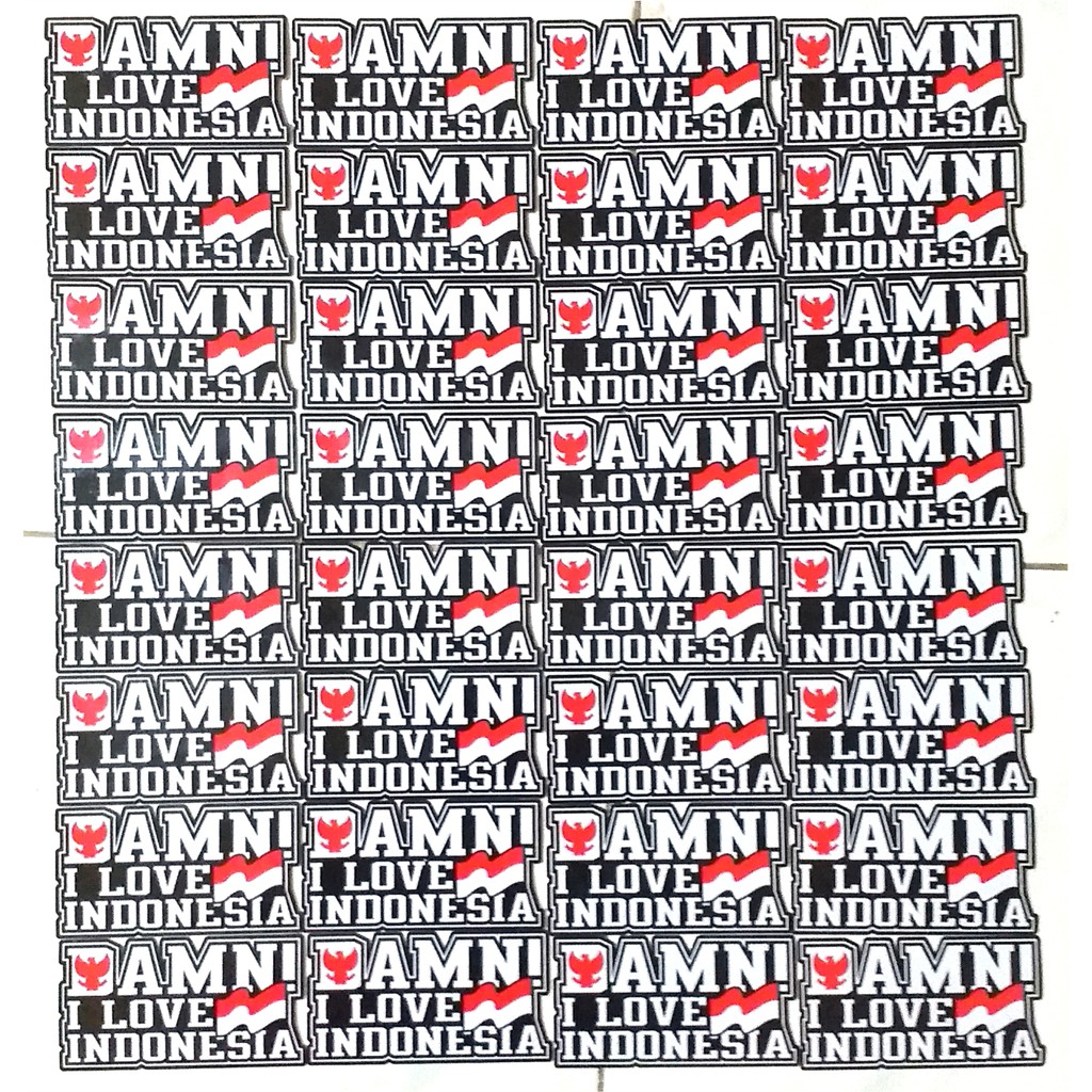Jual Stiker printing Damn I Love Indonesia, sticker love indonesia ...