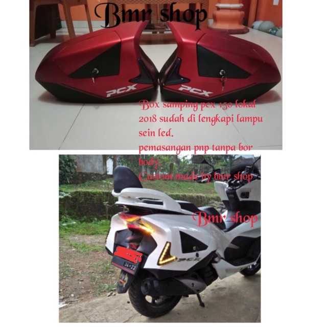 Jual Side box pcx 150 lokal box samping sidebox pcx 150 lokal+sein led ...