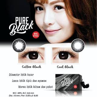 Jual SOFTLENS LC PURE BLACK BIG 16MM | Shopee Indonesia