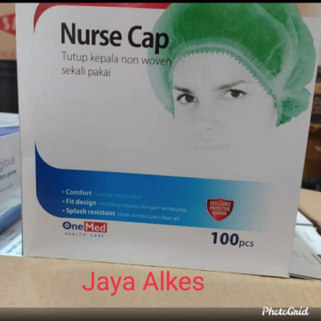 Jual Nurse Cap Onemed / Penutup Kepala One med / Hair Net Untuk Perawat ...