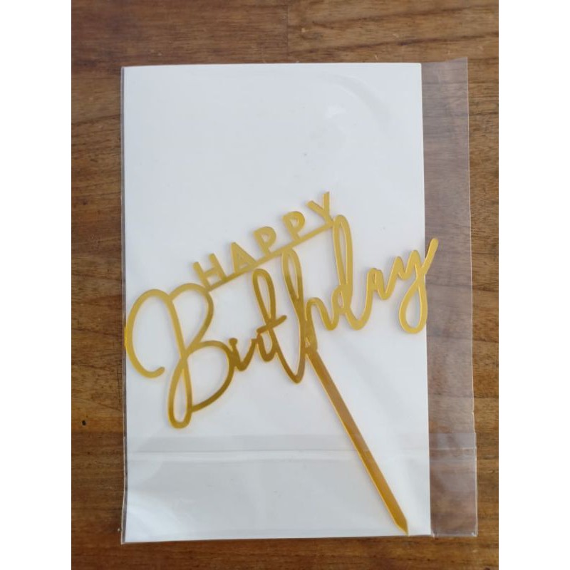 Jual Cake Topper tulisan Happy Birthday Lengkung | Shopee Indonesia