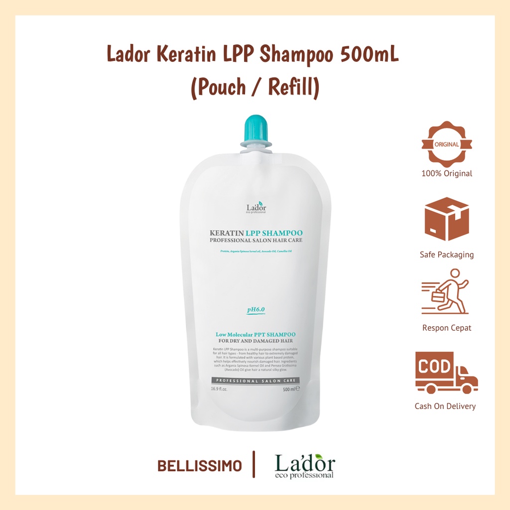 Jual Lador Keratin LPP Shampoo 500mL - Lador Hydro LPP Treatment 500mL ...