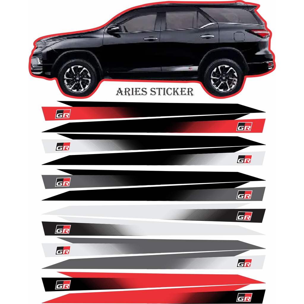 Jual Stiker striping lis body fortuner GR | Shopee Indonesia