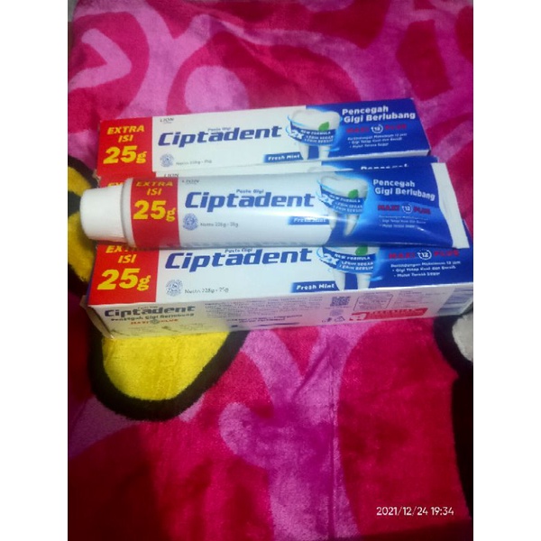 Jual ciptadent fresh mint maxi 12 plus 225 g+25g | Shopee Indonesia